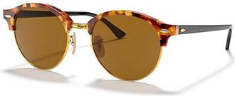 Ray-Ban Clubround Classic Sonnenbrillen Schwarz Fassung Braun Glas 51-19