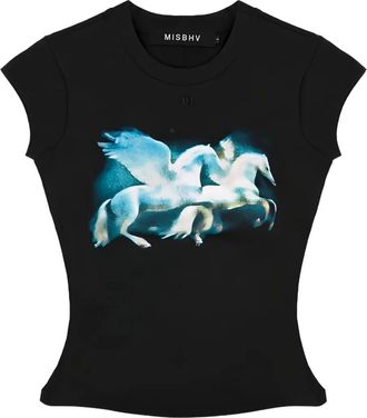 Misbhv T-Shirt mit grafischem Print - Schwarz