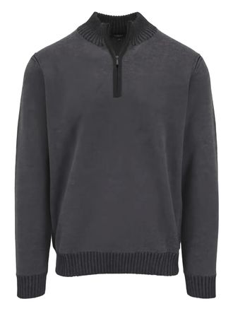 Kinross Cashmere half-zip mock-neck sweater - Grau