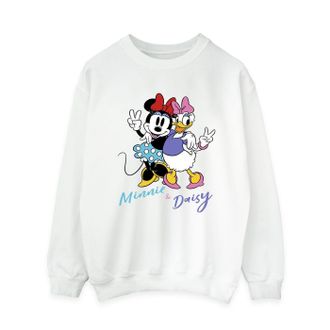 Disney Damen/Damen Minnie Mouse und Daisy Sweatshirt (Wei&szlig;)