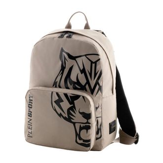 Plein Sport Homme, Sacs, Beige, Taille: ONE Size Sac à Dos en Nylon Marron