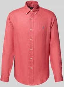 Polo Ralph Lauren Regular Fit Leinenhemd mit Button-Down-Kragen