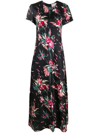 La DoubleJ robe longue &agrave; fleurs - Noir