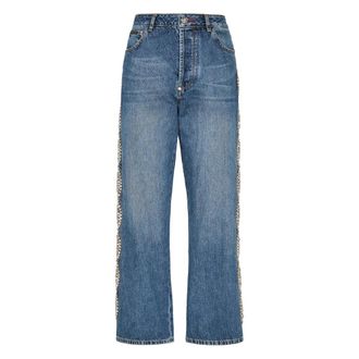 Philipp Plein Femme, Jeans, Bleu, Taille: W27 Denim Pantalons Loose Fit