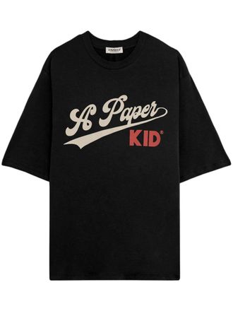 A Paper Kid T-Shirt mit grafischem Print - Schwarz