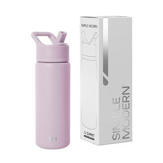 Simple Modern Gourde Enfant Isotherme avec Paille | Gourde Sport Adulte en Acier Inoxydable | Summit | 530ml | Lavender Mist