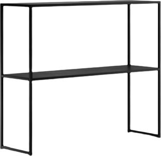 Generic Flurtisch, Konsolentisch, Sofa-Ende im Eingangsbereich, schwarzer Konsolentisch aus Eisen, 2-stufiger Beistelltisch aus Metall, schmaler Sofatisch mit