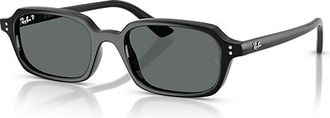 Ray-Ban Zuri Bio-based Sonnenbrillen Schwarz Fassung Grau Glas Polarisiert 49-19