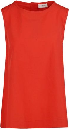 ottod'Ame Femme, Tops, Rouge, Taille: 36 FR Top avec fermeture boutonn&eacute;e au dos