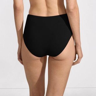 Lands End Bikinihose, Mid Waist, Damen, Größe:36 regular, Schwarz, Nylon-Mischung, by Lands End