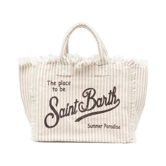 MC2 Saint Barth Femme, Sacs, Beige, Taille: ONE Size Vanity Linen Tote Bag