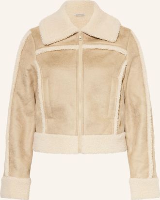 Guess Guess Jeans Jacke In Lederoptik beige