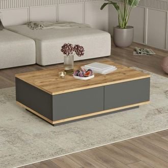 Pier Import Table basse moderne, 2 rangements gris fermés MARFA