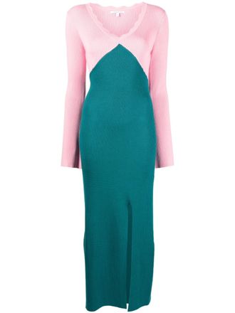 Olivia Rubin Geripptes Reese Kleid - Rosa