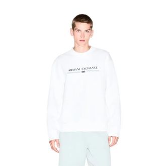 A|X Armani Exchange Signature Sweat - - Sweatshirts & Hoodies - Herren - Wei&szlig; - XL