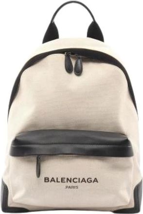 Balenciaga unisex, Pre-owned, Blanc, Taille: ONE Size Sac &agrave; dos vintage en toile Pre-owned