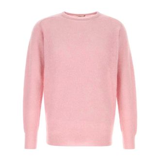 Auralee Homme, Pulls, Rose, Taille: 2XL Pull en maille B&eacute;b&eacute; Alpaga Suri