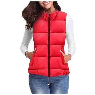Generic Gilet dhiver chaud et &eacute;pais rembourr&eacute; sans manches pour femme, RD1., 3XL