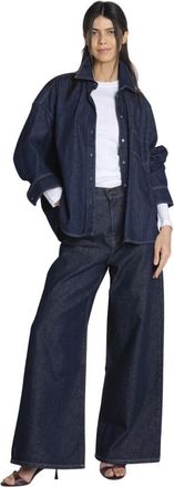 Max Mara Femme, Jeans, Bleu, Taille: 44 FR Tabella Wide-leg Jeans