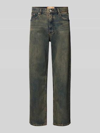 Review Baggy Fit Jeans mit Label-Detail