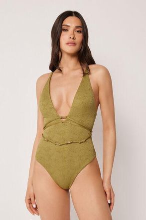 Calzedonia Badeanzug Wild Jungle Grun