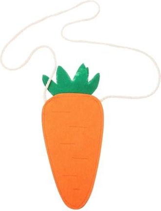 Holibanna de carotte de rangement Carotte à main avec sangle Porte-monnaie portable Carotte pour filles, Orange, 25.00X11.00X0.30CM