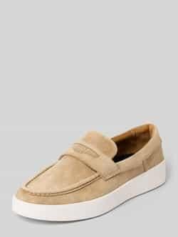HUGO BOSS Loafer aus echtem Veloursleder Modell LYDE_MOCC_SD