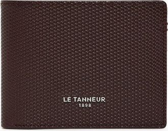 Le Tanneur Portefeuille zipp&eacute; horizontal Lucien en cuir signature T