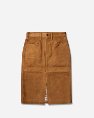 Levi's Women s Blue Tab Suede Pencil Skirt Toffee