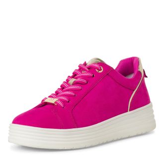 Marco Tozzi Damen Plateau Sneaker mit Schn&uuml;rsenkeln Bequem, Rosa (Pink Comb), 38 EU