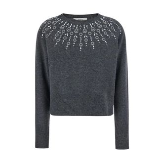 Jucca Pull avec applications sur le devant - Femme - Pulls - Gris - Taille: 42 FR