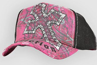 Affliction Lovita Cap hot pink potassium spray