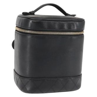 Chanel Sac &agrave; main vintage en cuir Pre-owned - Femme - Pre-owned - Noir - Taille: ONE Size