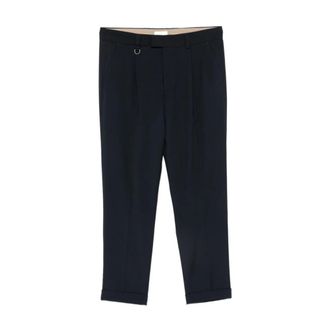 Paolo Pecora Hosen mit Bundfalten und Umschlag - - Trousers - Herren - Blau - L