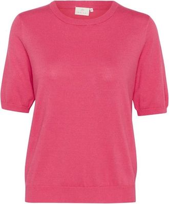 Kaffe Femme, Pulls, Rose, Taille: 42 FR Raspberry O-Neck Pullover T-Shirt