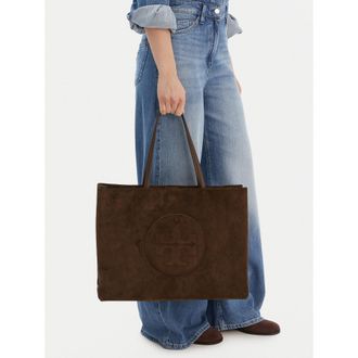 Tory Burch Handtasche Tory Burch Ella Suede Tote 170980 Braun