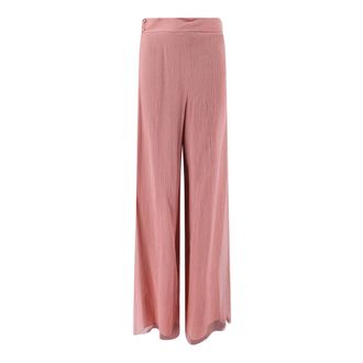 Max Mara Chiffon Weite Hosen - - Trousers - Damen - Rosa - L