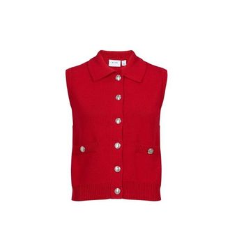 Vila Gilet sans manches en coton m&eacute;lang&eacute;