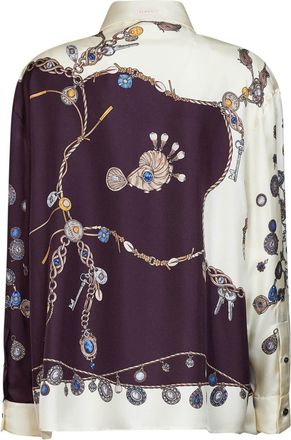 Versace Stolen Jewels Print Silk Twill Shirt - Multicolor