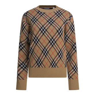 Burberry Check Sweater - - Knitwear - Damen - Beige - XS
