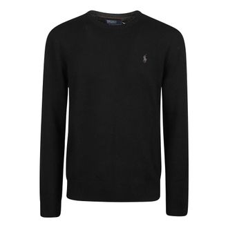 Polo Ralph Lauren Langarm-Pullover mit Rundhalsausschnitt - - Knitwear - Herren - Schwarzk - M