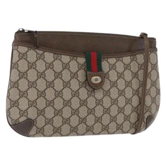Gucci Sac Bandouli&egrave;re Vintage en Toile Pr&eacute;-owned - Femme - Pre-owned - Beige - Taille: ONE Size