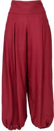 Guru Shop Pantalon sarouel synth&eacute;tique pour femme, rouge fonc&eacute;, 38