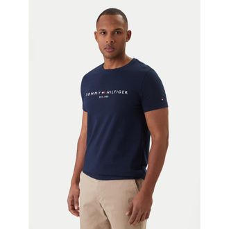 Tommy Hilfiger T-Shirt Logo MW0MW11797 Dunkelblau Slim Fit