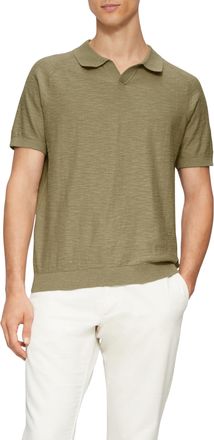 s.Oliver Gestricktes Poloshirt mit Flammgarnstruktur