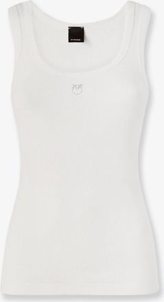 Pinko Calcolatore Cotton tank top with Love Birds logo on the front - PINKO - gender_Woman
