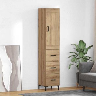 vidaXL Haut Armoire avec tiroir Ch&ecirc;ne artisanal 34,5 x 34 x 180 cm vidaXL