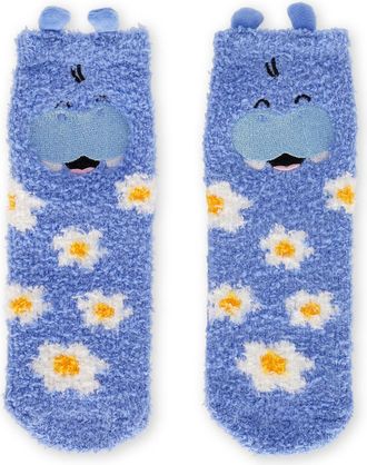 Legami Legami - Its A Match, Claze Rutschfeste Socken f&uuml;r Kinder, weiche Socken, Hippo-Thema, Gr&ouml;&szlig;e 26-34