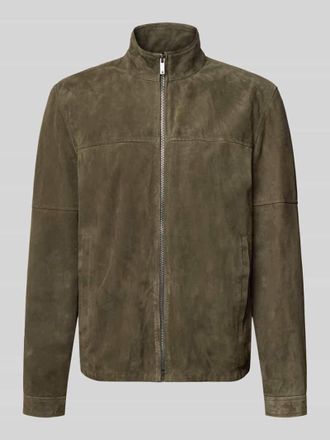 Strellson Regular Fit Lederjacke aus echtem Ziegenvelours Modell JIMMY-S