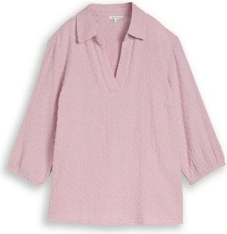 Tom Tailor Langarmbluse Blusen & Shirts Plus Size - Bluse aus Baumwolle